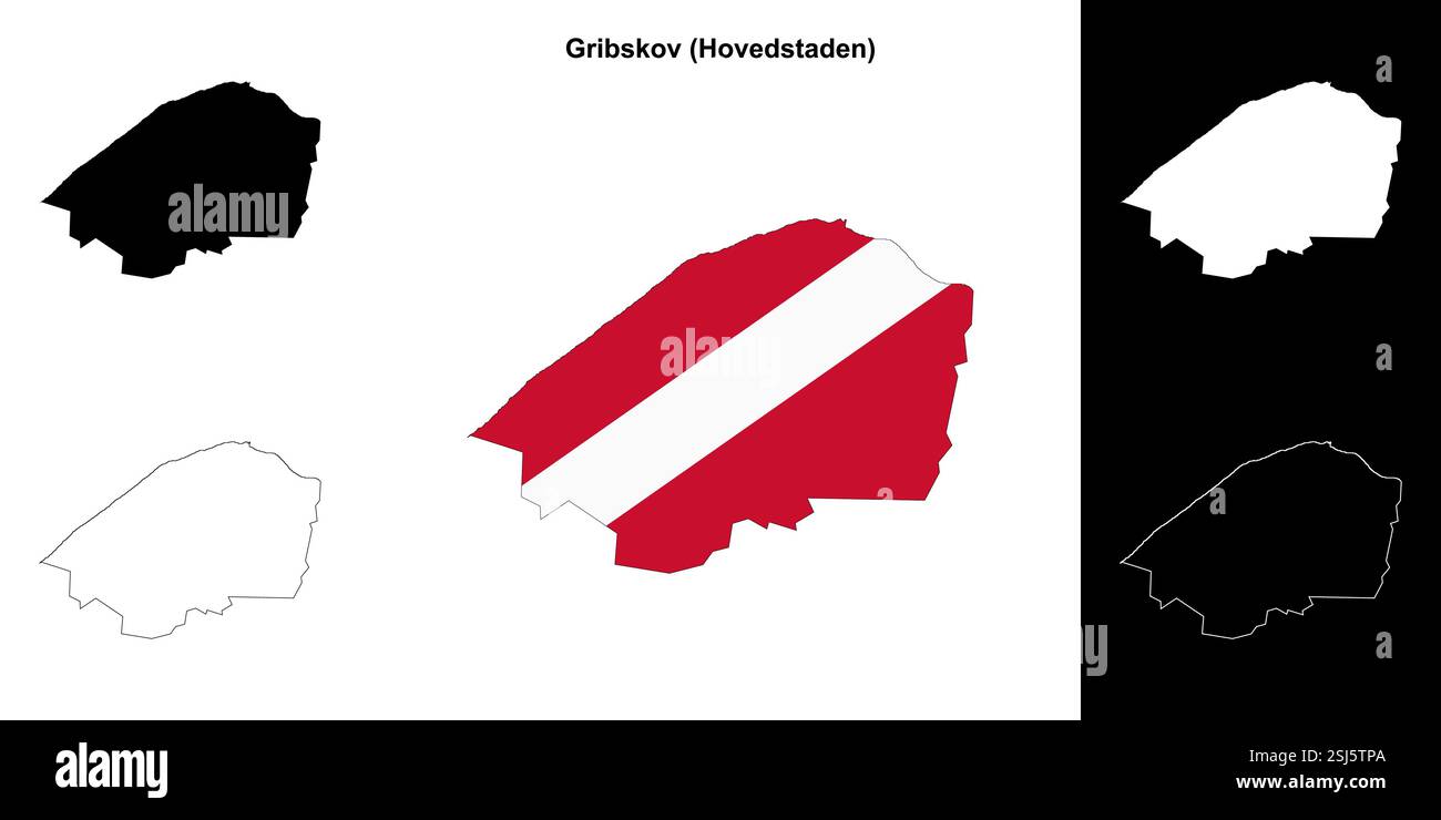 Gribskov municipality outline map set Stock Vector Image & Art - Alamy