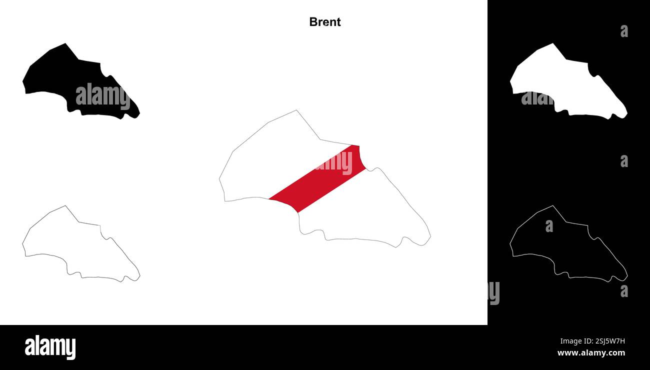 Map of brent hi-res stock photography and images - Alamy