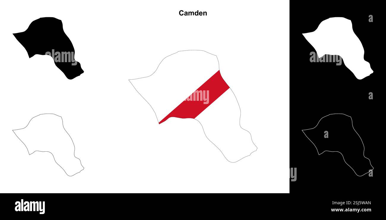 Camden blank outline map set Stock Vector Image & Art - Alamy