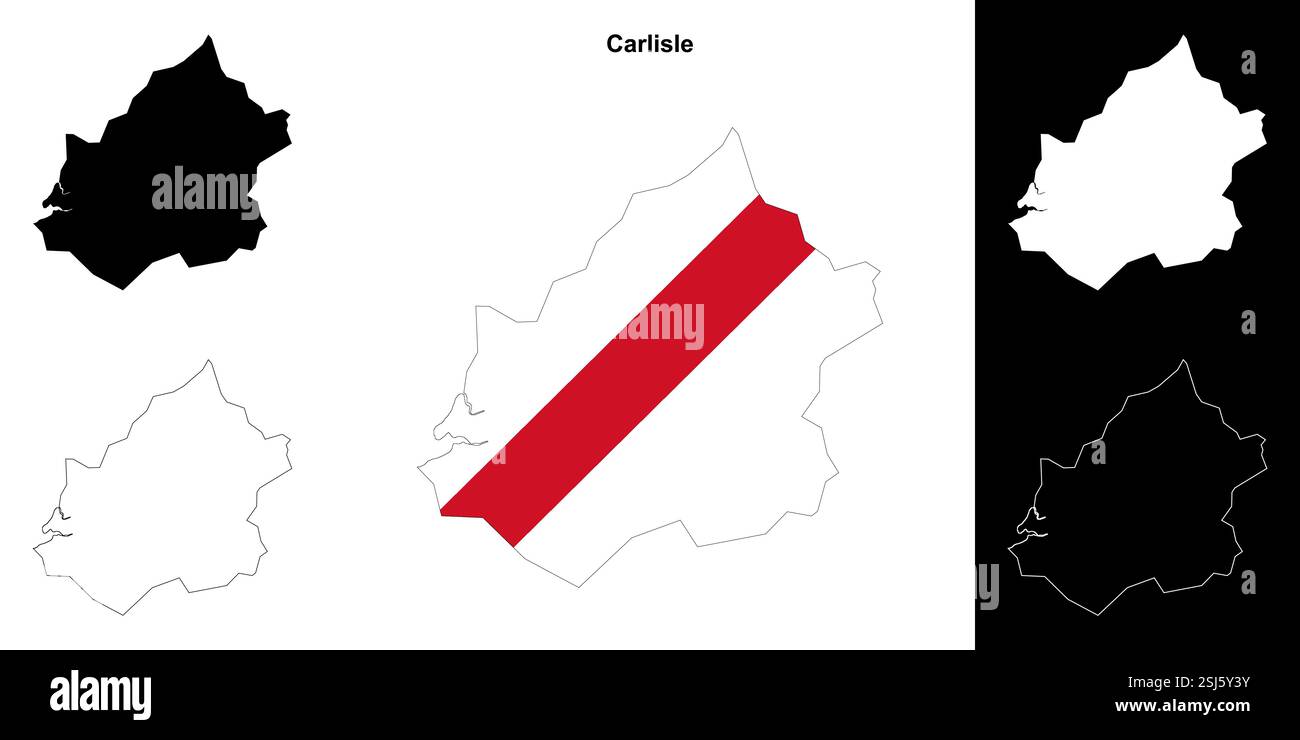 Carlisle blank outline map set Stock Vector Image & Art - Alamy