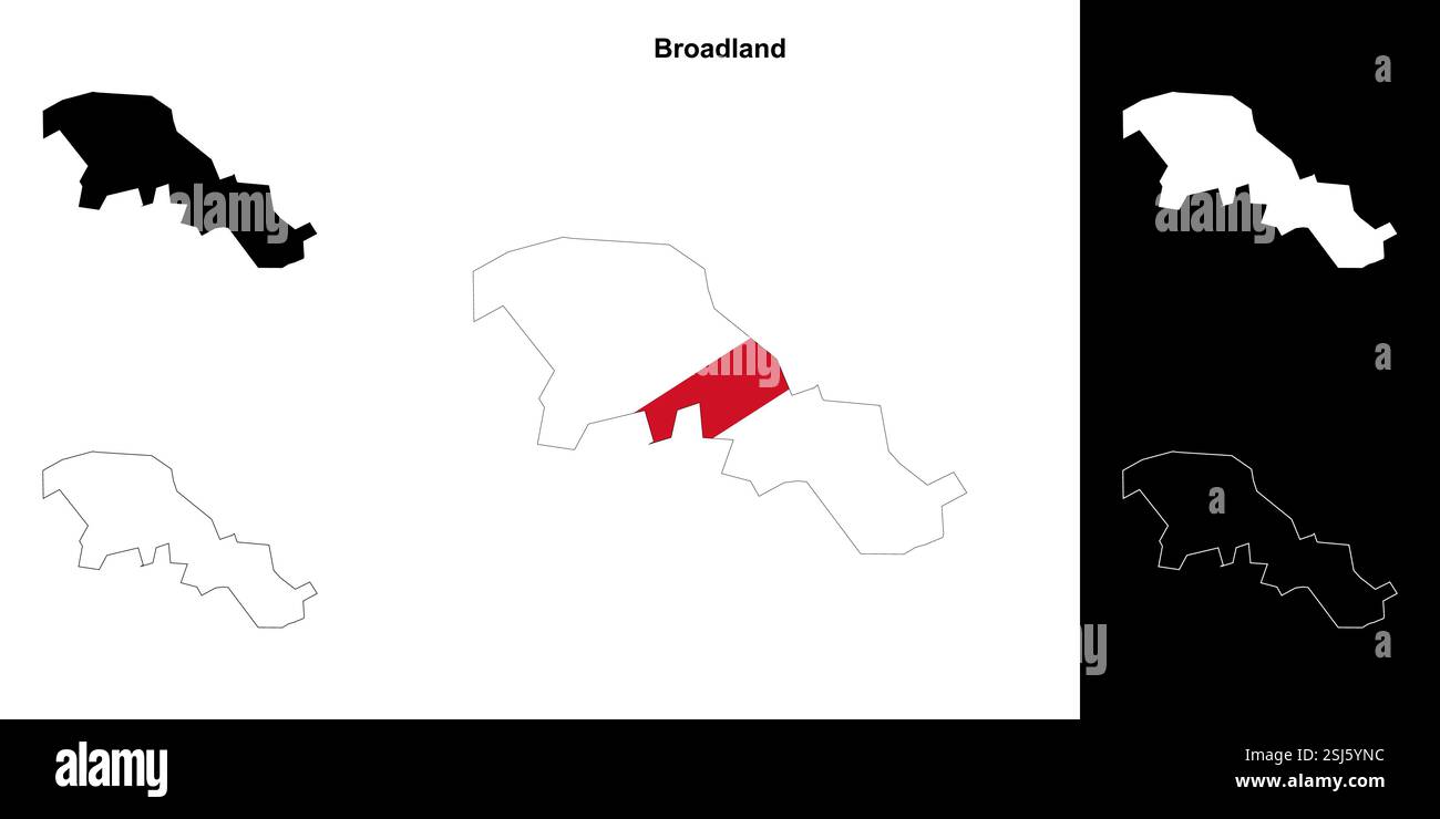 Broadland blank outline map set Stock Vector Image & Art - Alamy