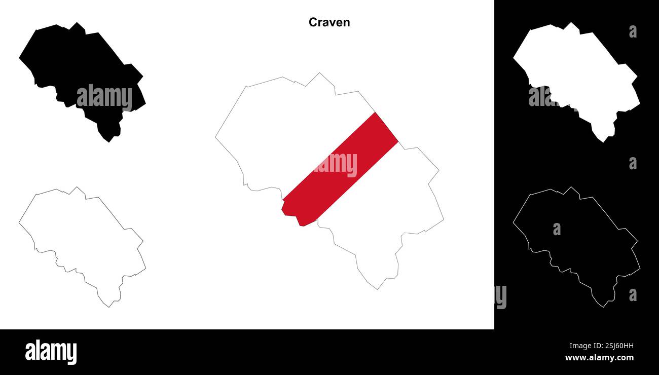 Blank craven map hi-res stock photography and images - Alamy