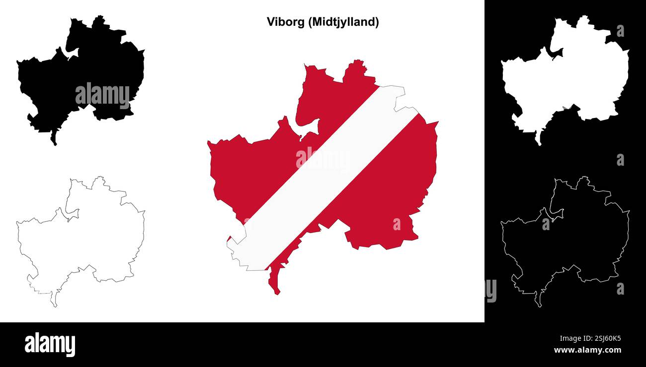 Viborg vector map hi-res stock photography and images - Alamy