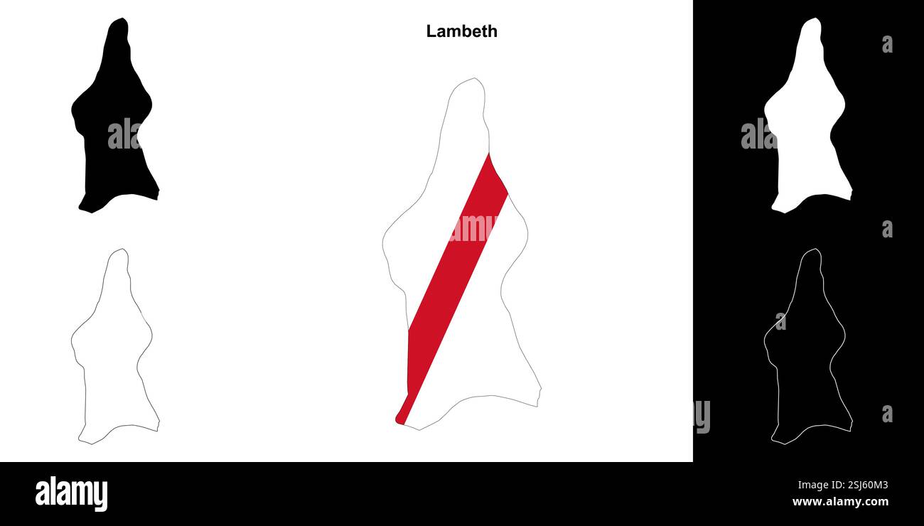Lambeth blank outline map set Stock Vector Image & Art - Alamy