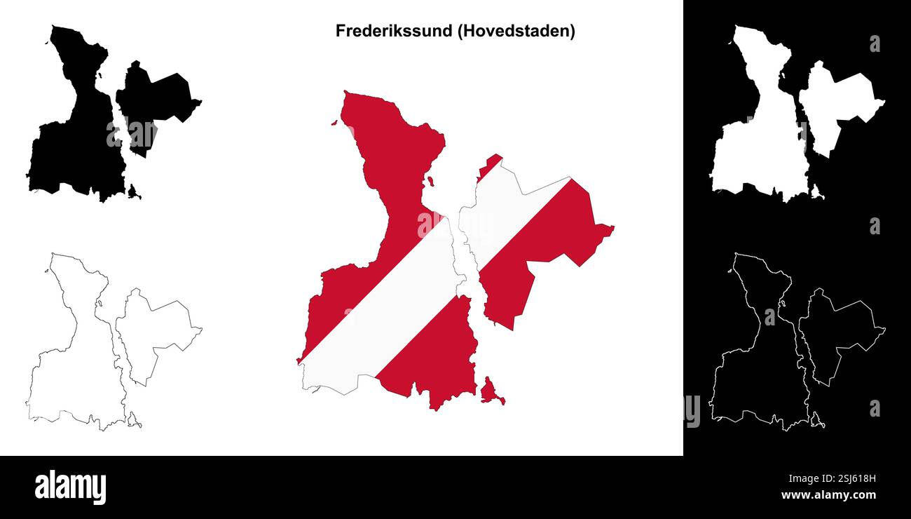 Frederikssund municipality outline map set Stock Vector Image & Art - Alamy