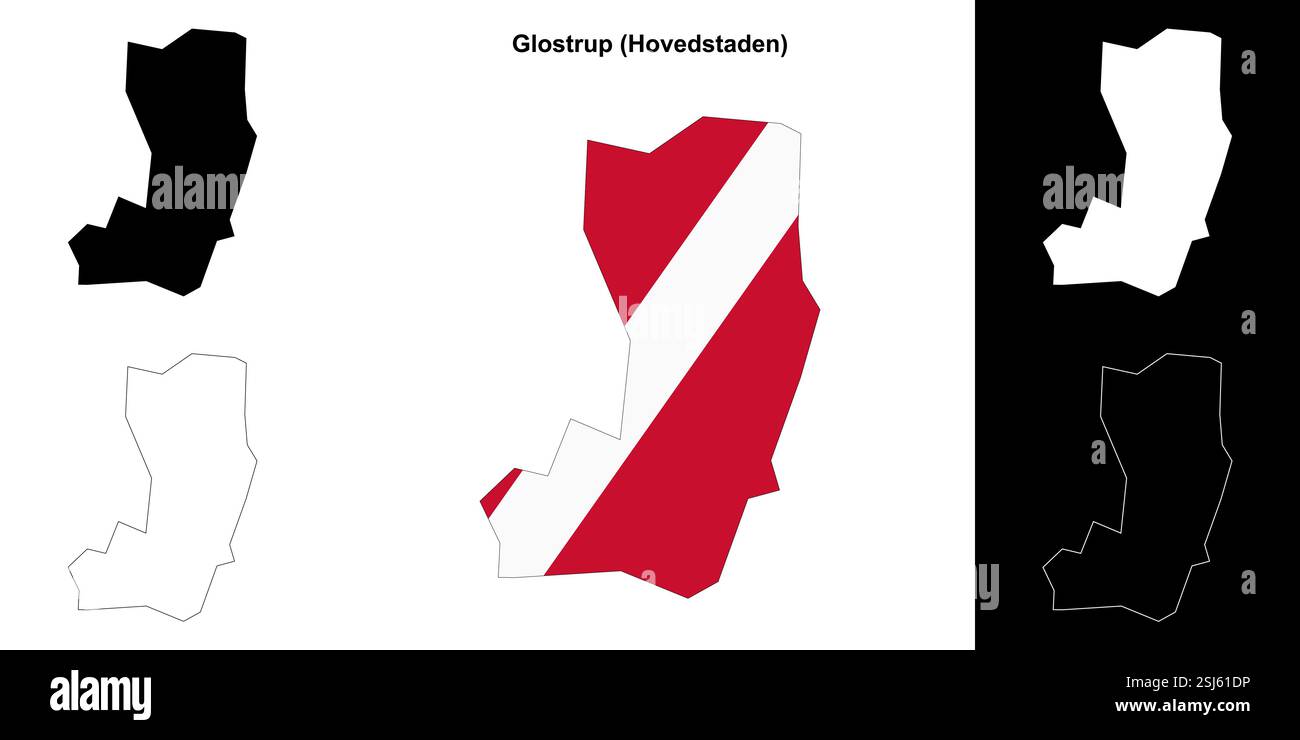 Glostrup municipality outline map set Stock Vector Image & Art - Alamy
