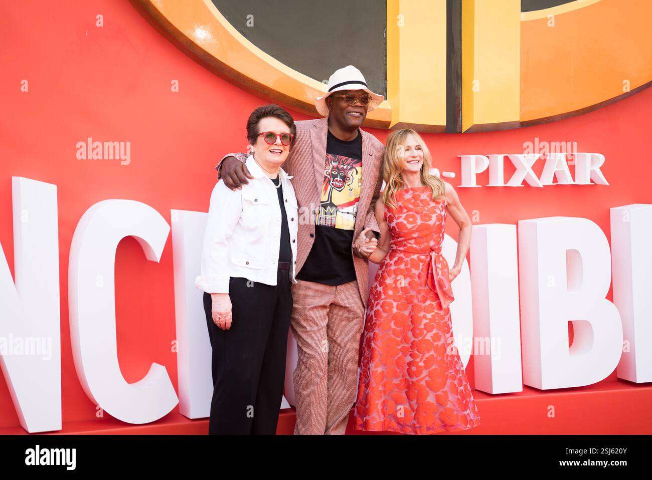 Holly Hunter, Samuel L Jackson,Billy Jean King at INCREDIBLES 2 UK ...