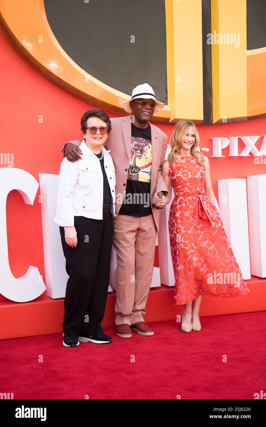 Holly Hunter, Samuel L Jackson,Billy Jean King at INCREDIBLES 2 UK PREMIERE Stock Photo - Alamy