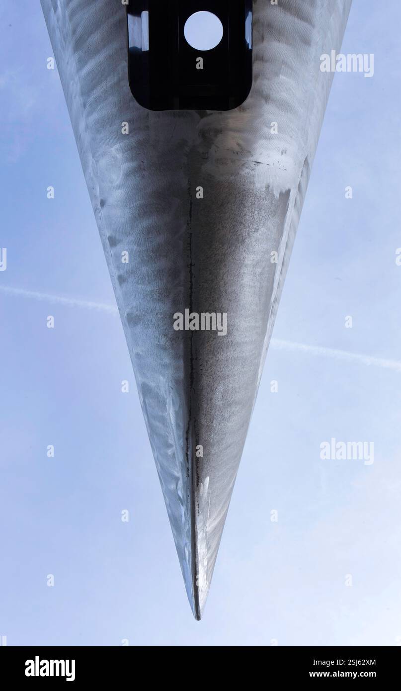Shipbuilding Industry. Aluminium hull of a super sailing yacht being ...