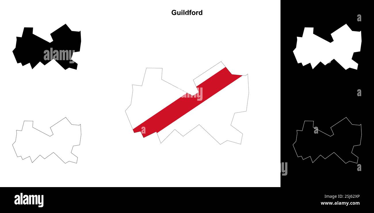 Map of guildford hi-res stock photography and images - Alamy