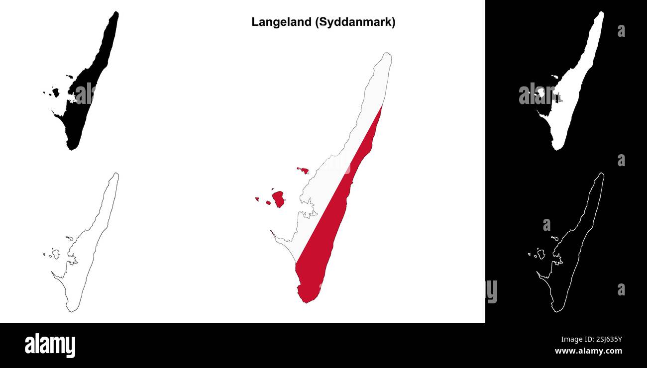 Langeland eps map hi-res stock photography and images - Alamy