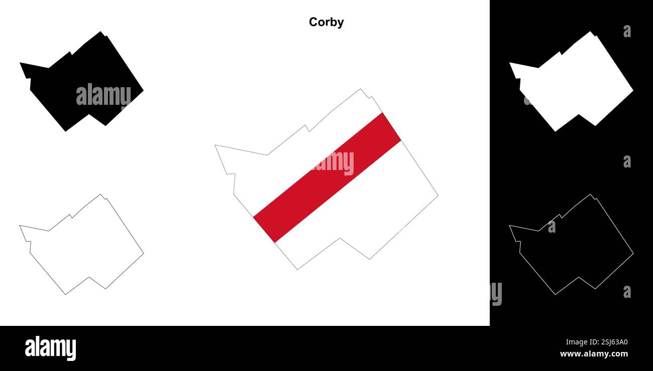 Corby blank outline map set Stock Vector Image & Art - Alamy
