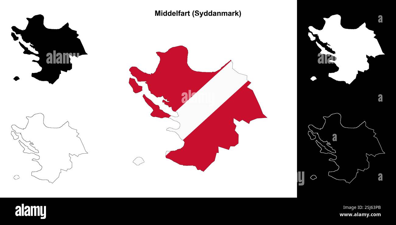 Blank middelfart map hi-res stock photography and images - Alamy