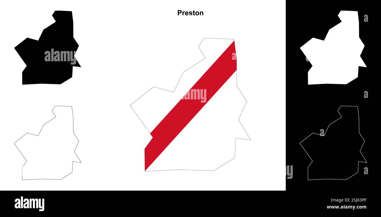 Preston blank outline map set Stock Vector Image & Art - Alamy