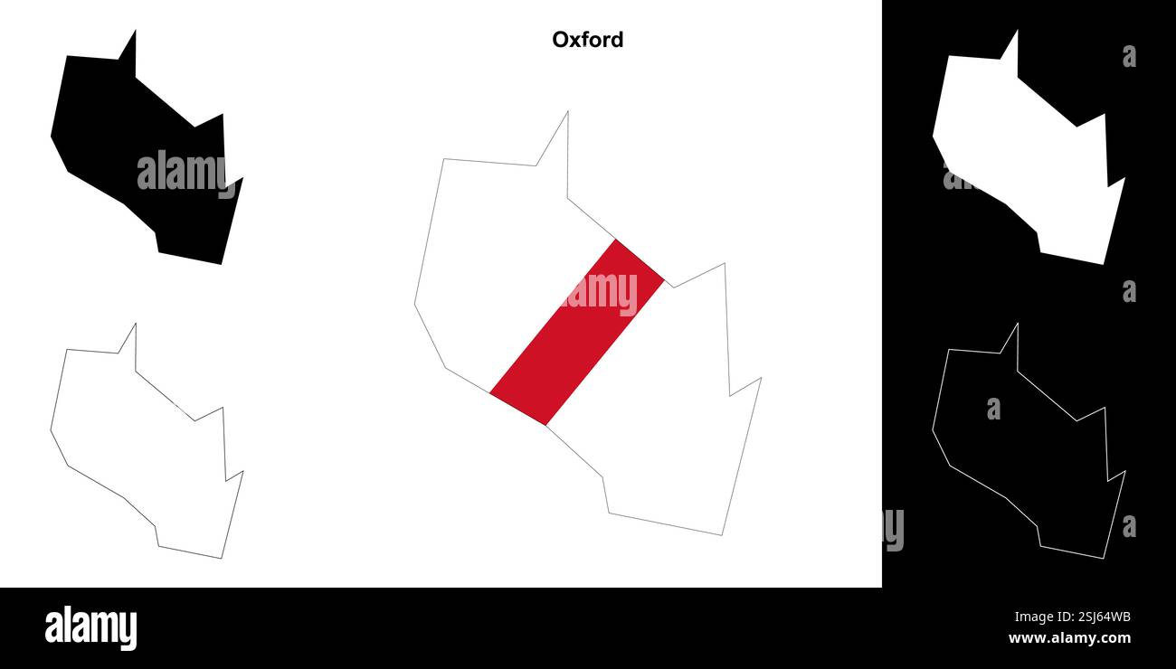 Oxford blank outline map set Stock Vector Image & Art - Alamy