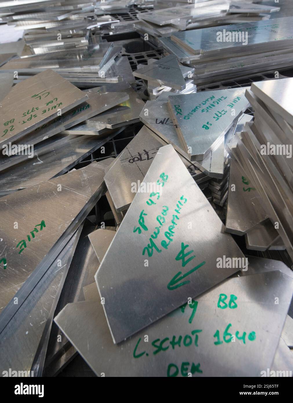 Shipbuilding Industry. Aluminium hull of a super sailing yacht being ...