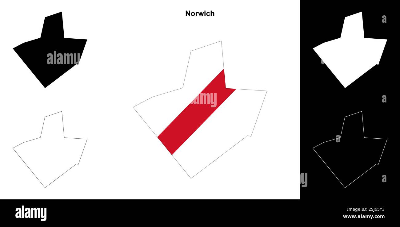Norwich blank outline map set Stock Vector Image & Art - Alamy