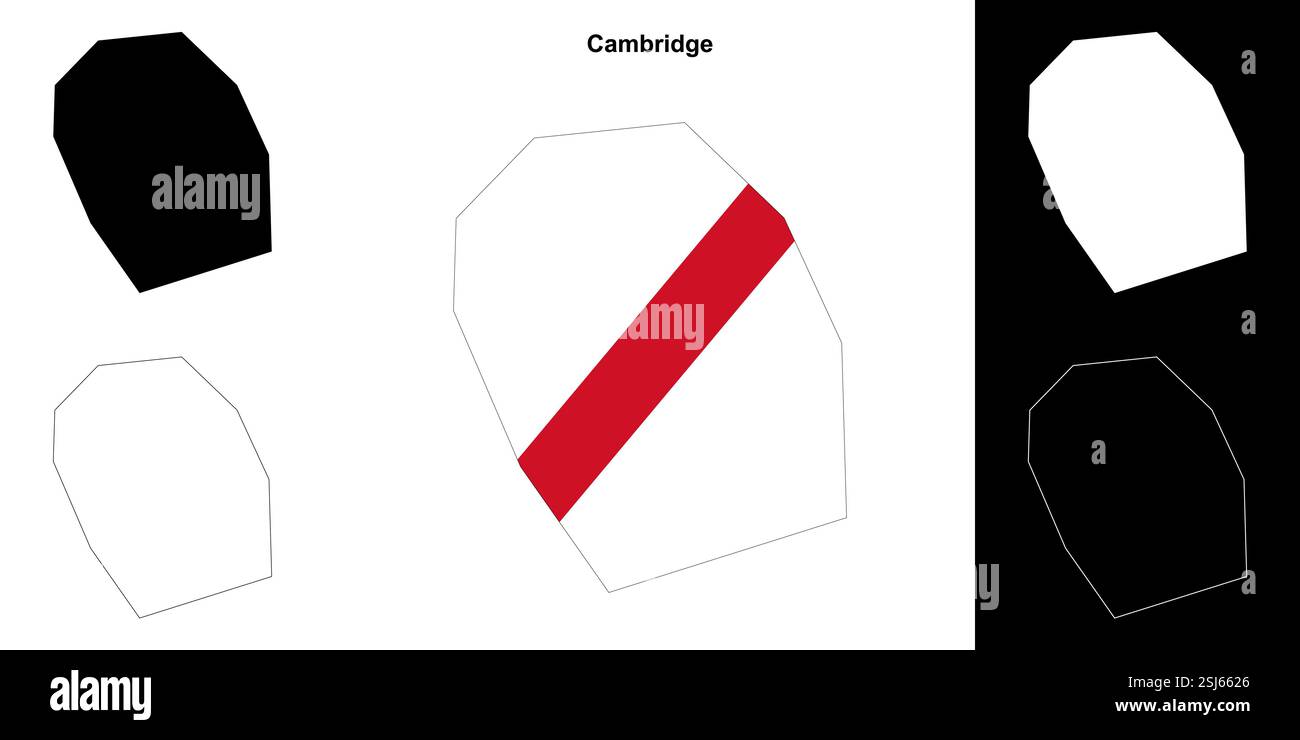 Cambridge blank outline map set Stock Vector Image & Art - Alamy