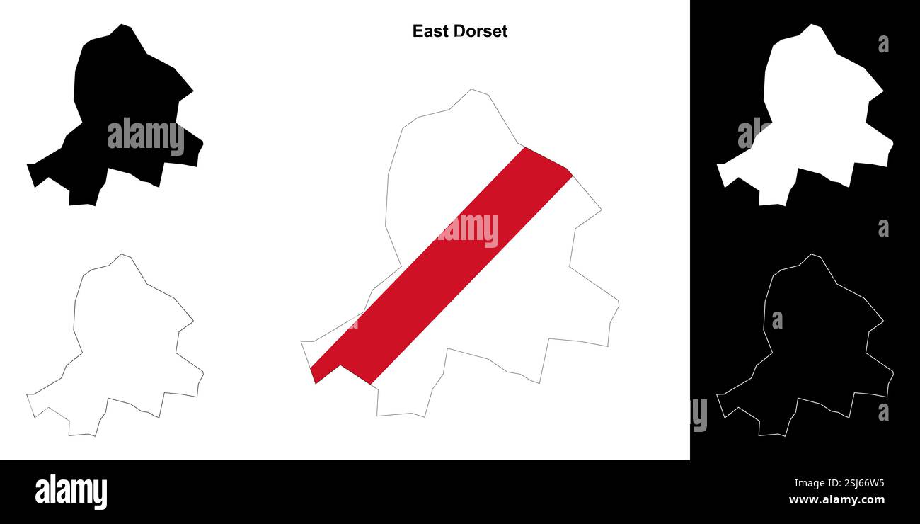 East dorset vector outline map hi-res stock photography and images - Alamy