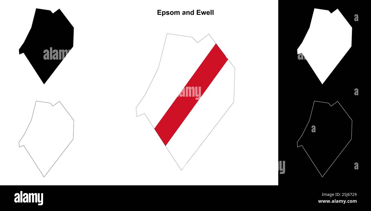Map of epsom and ewell hi-res stock photography and images - Alamy