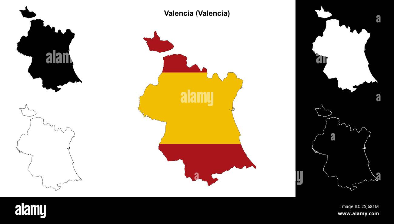 Map of valencian community hi-res stock photography and images - Alamy