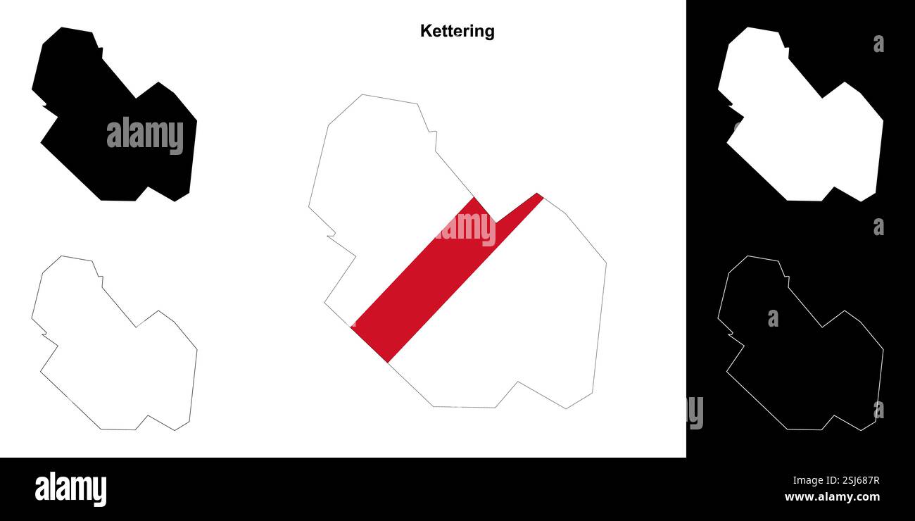 Kettering blank outline map set Stock Vector Image & Art - Alamy