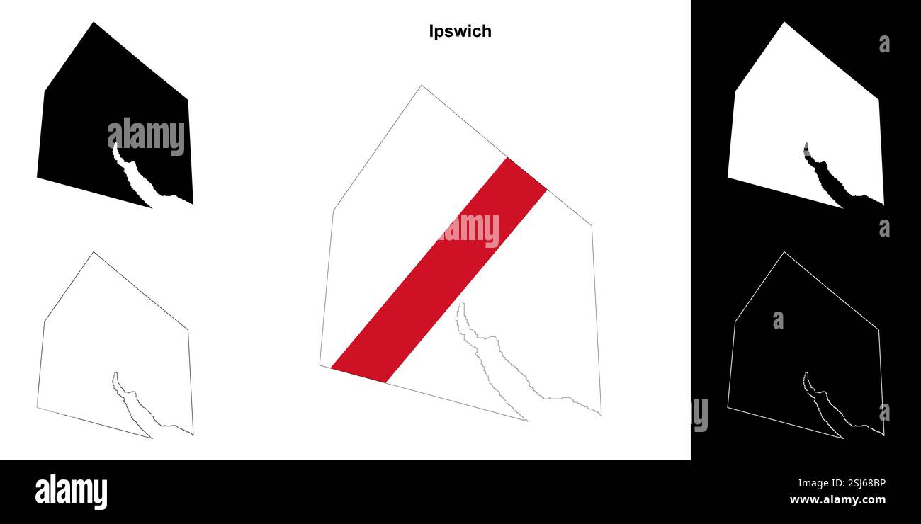 Ipswich blank outline map set Stock Vector Image & Art - Alamy
