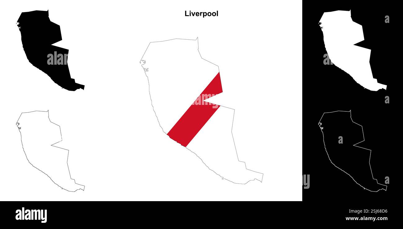 Liverpool vector map hi-res stock photography and images - Alamy