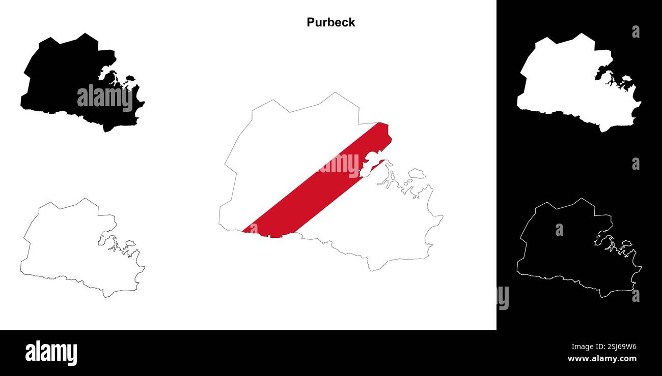 Purbeck map hi-res stock photography and images - Alamy