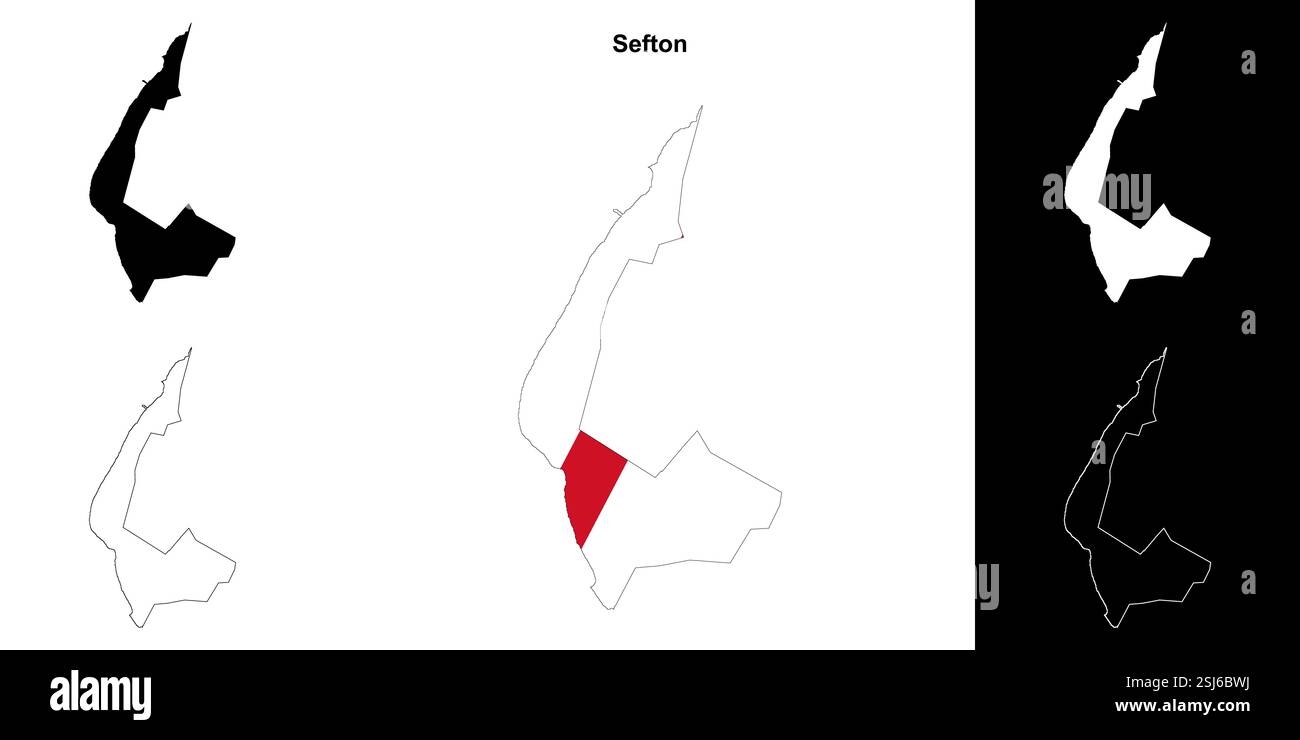 Sefton blank outline map set Stock Vector Image & Art - Alamy