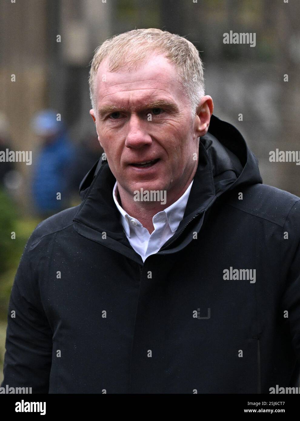 Manchester, UK. February 11th, 2025. Paul Scholes at the funeral of ...