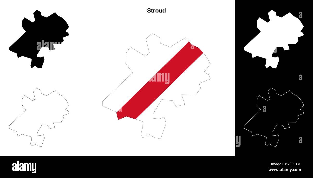 Stroud district map hi-res stock photography and images - Alamy