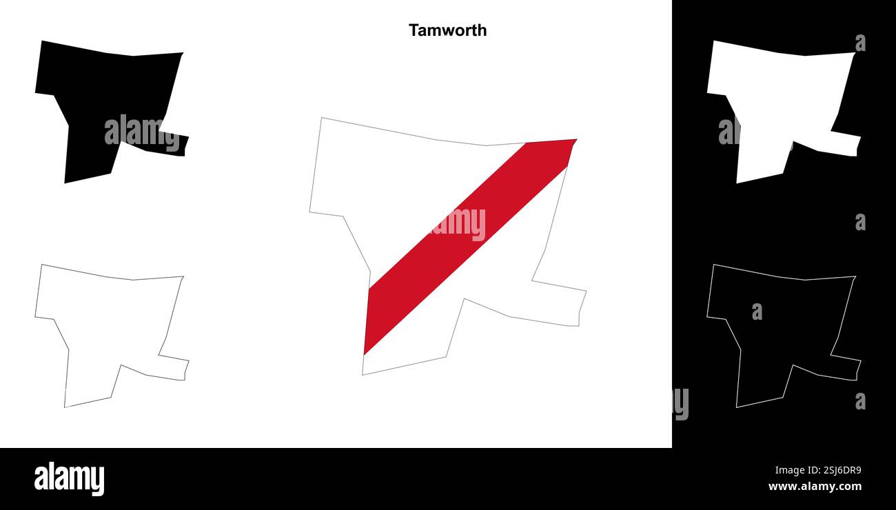 Blank tamworth map hi-res stock photography and images - Alamy