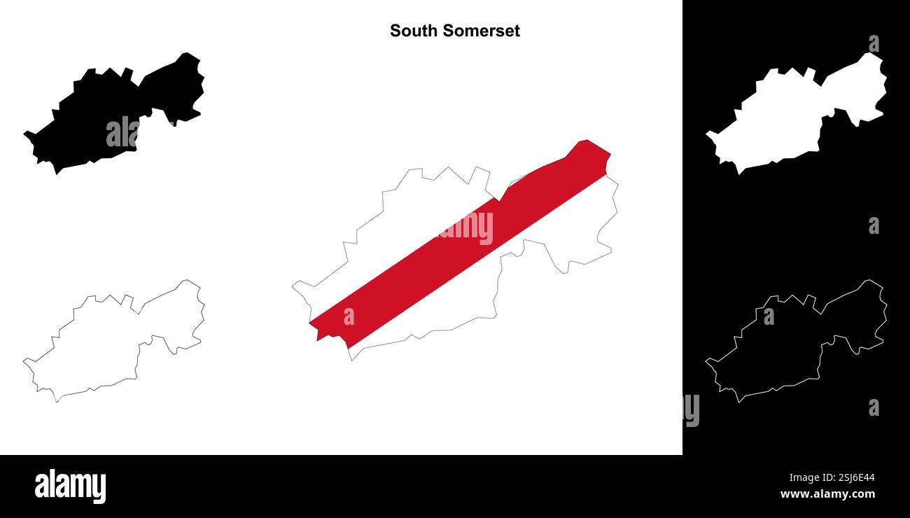 South somerset eps map hi-res stock photography and images - Alamy