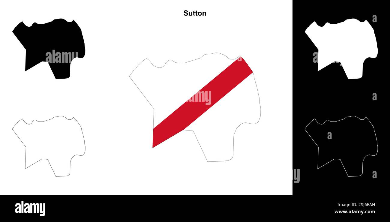 Sutton blank outline map set Stock Vector Image & Art - Alamy