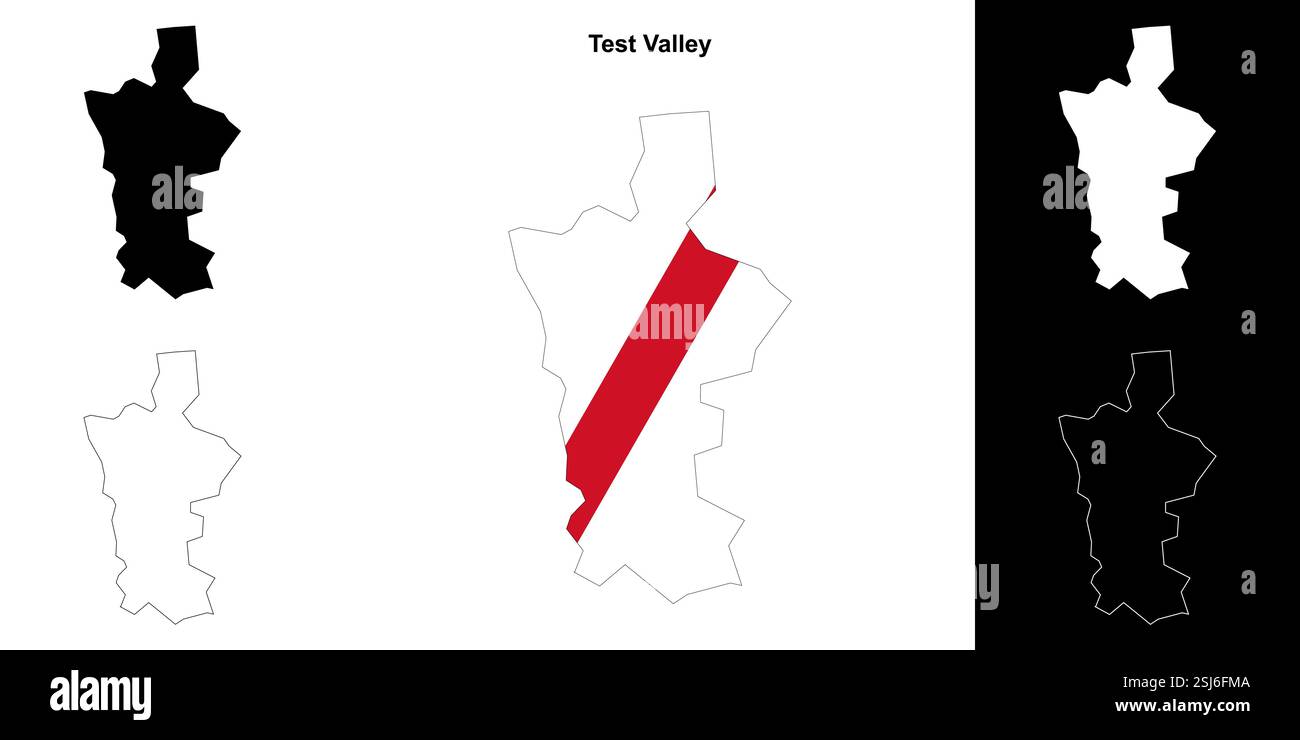 Test Valley blank outline map set Stock Vector Image & Art - Alamy