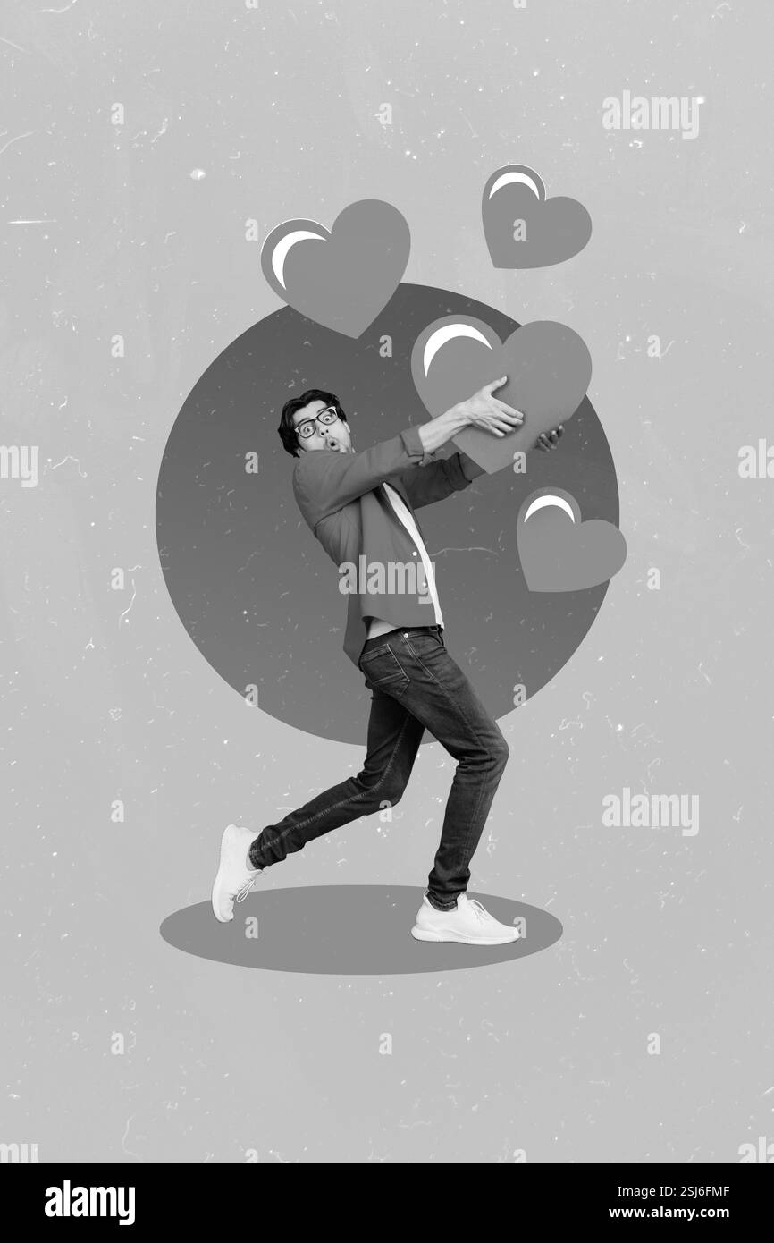 Affection collage Black and White Stock Photos & Images - Alamy