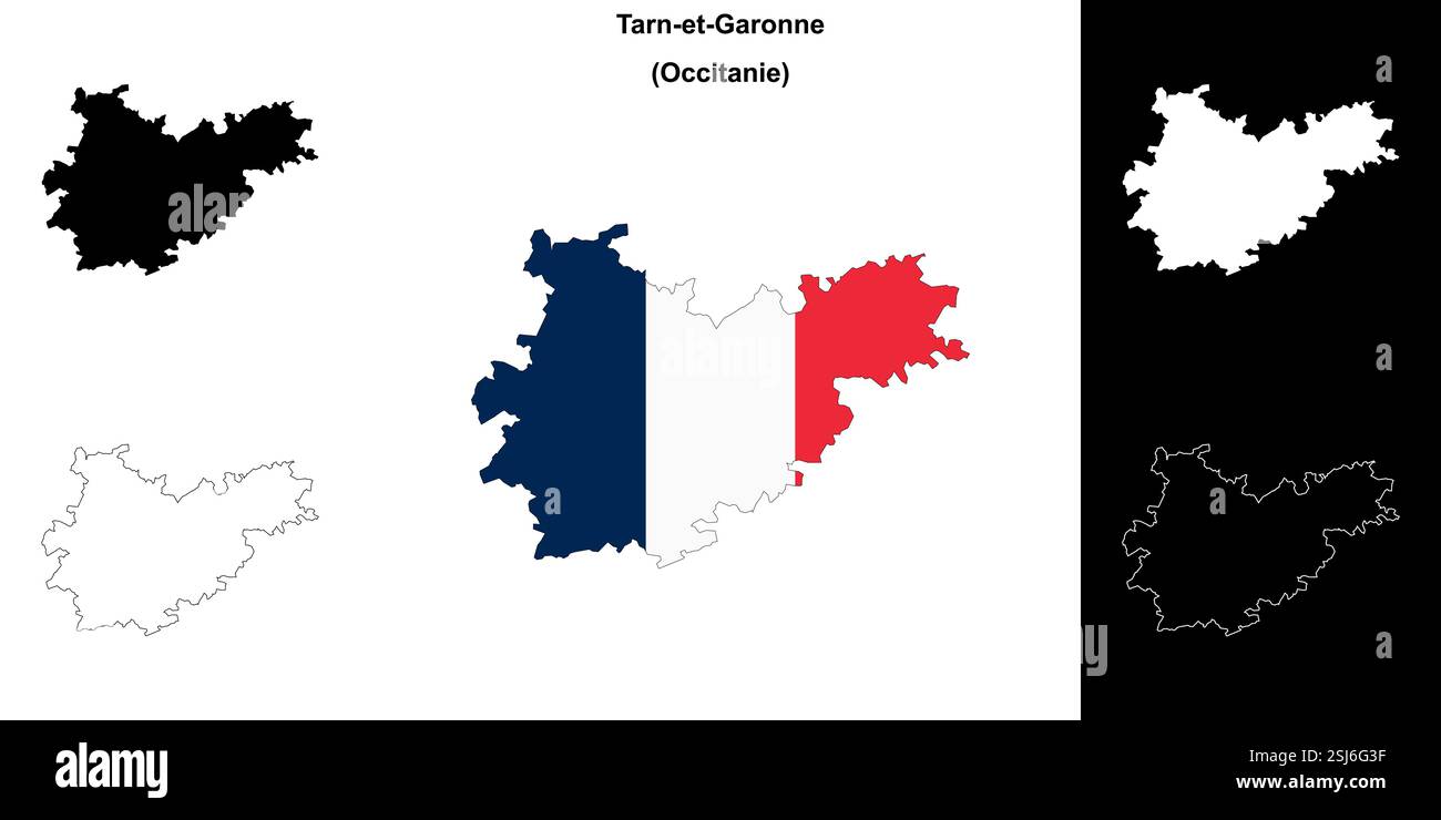 Blank occitanie map hi-res stock photography and images - Alamy