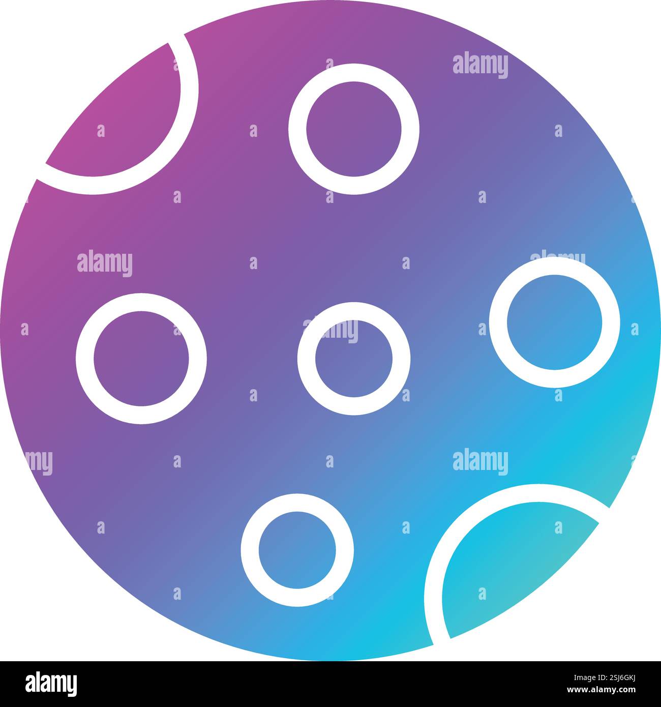 Full moon illustration monochrome Cut Out Stock Images & Pictures - Alamy