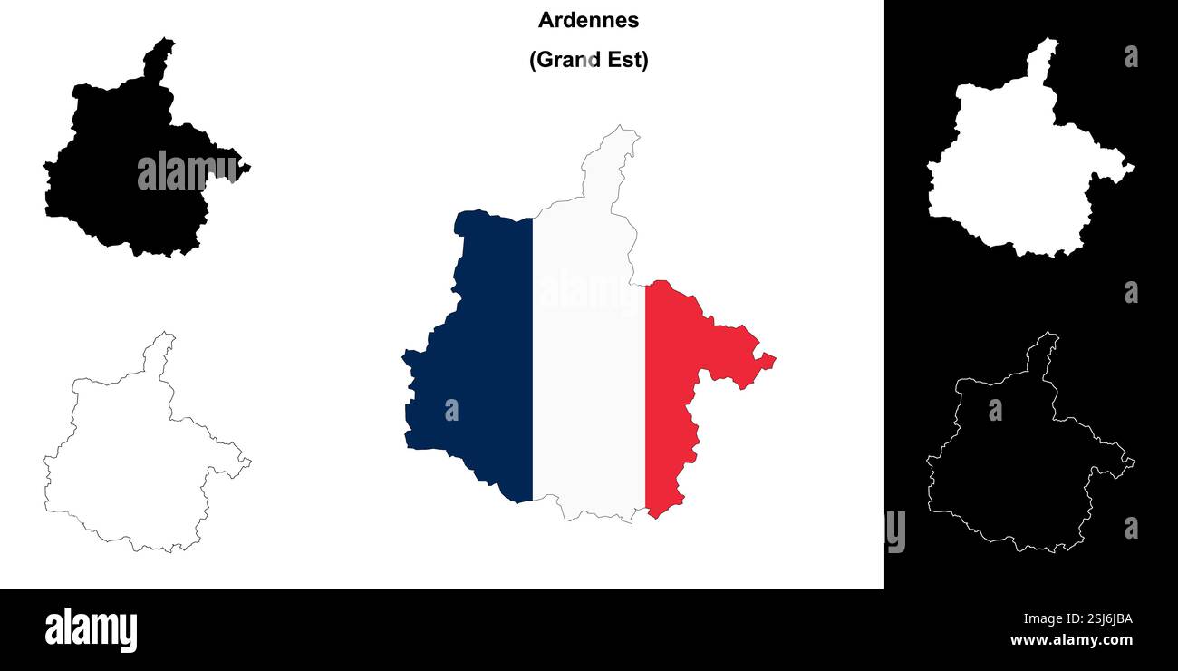 Ardennes map hi-res stock photography and images - Alamy