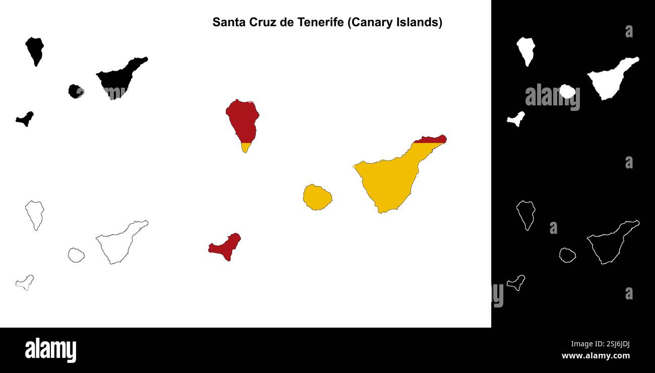 Blank santa cruz de tenerife map hi-res stock photography and images ...
