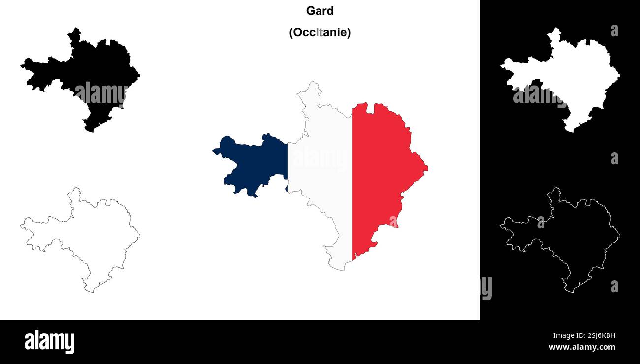Gard eps map hi-res stock photography and images - Alamy