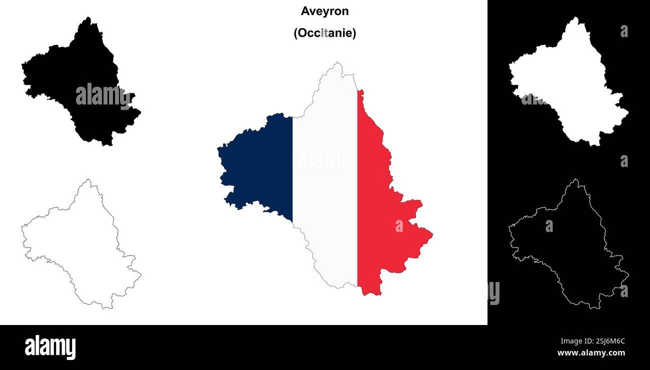 Occitanie outline map Stock Vector Images - Alamy