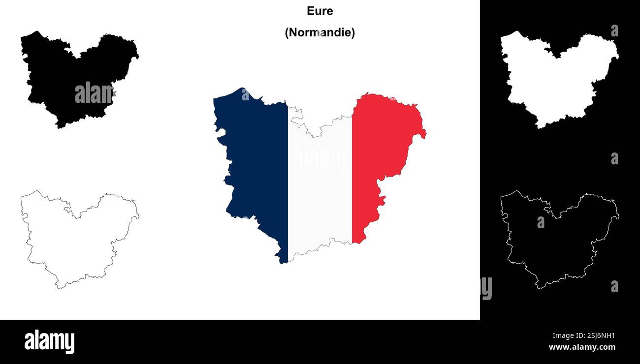Normandie outline map hi-res stock photography and images - Alamy