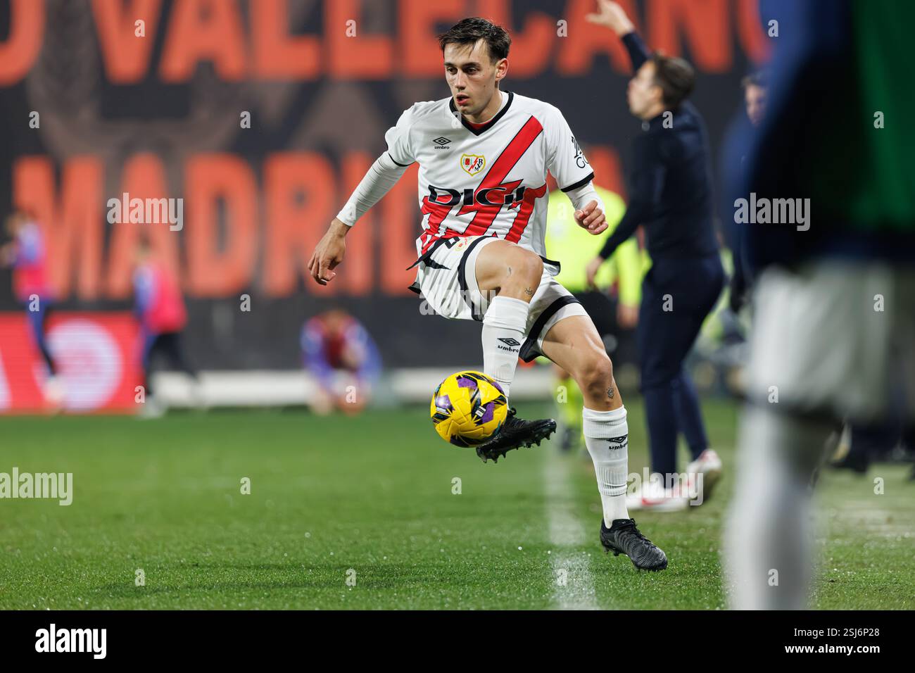 Pedro Diaz seen during LaLiga EA SPORTS game between teams of Rayo ...