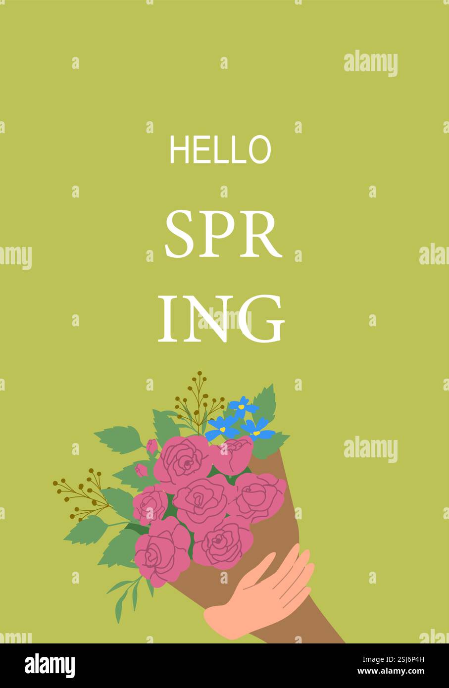 Hello flowers Stock Vector Images - Alamy