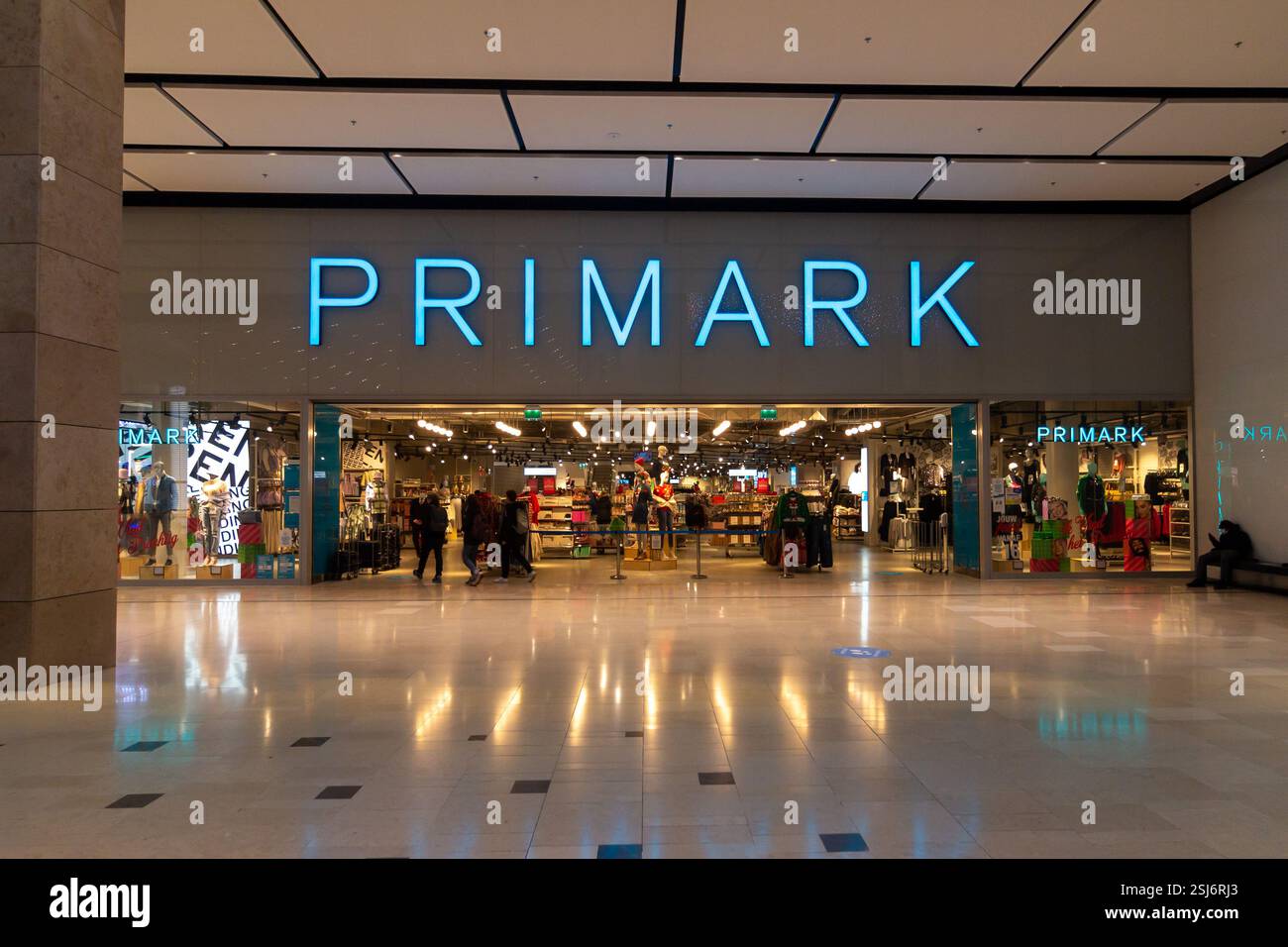 Primark store and logo, shopping mall Hoog Catharijne Utrecht the ...