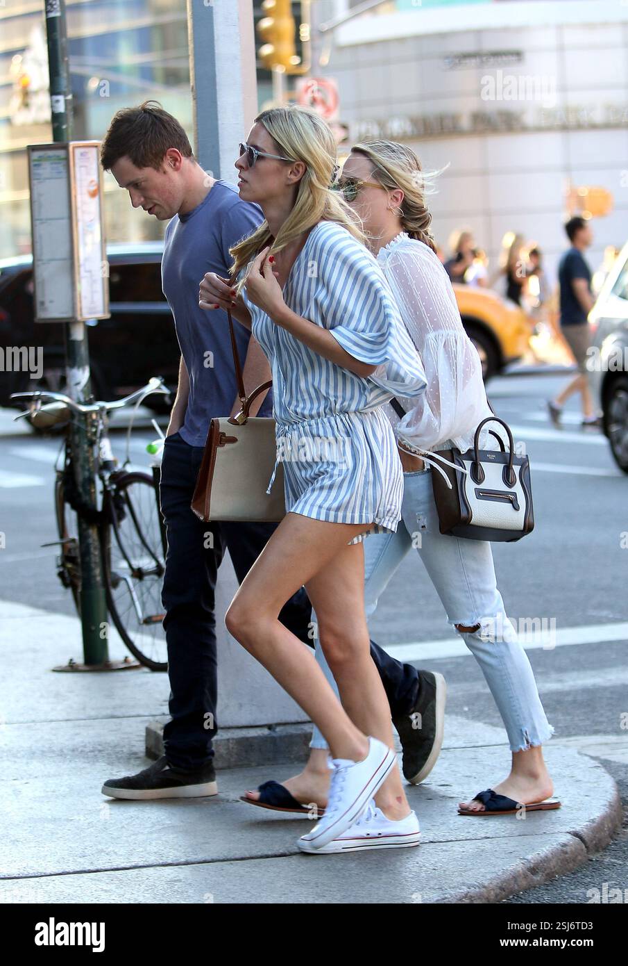 Nicky Hilton Rothschild and her husband James Rothschild walk in Soho ...