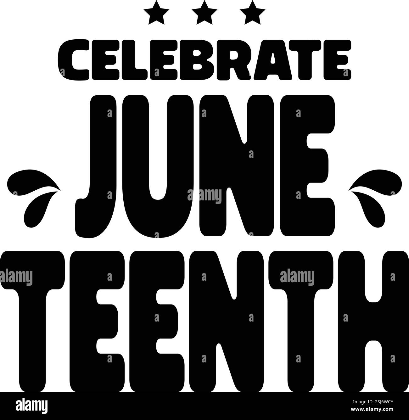 Celebrate Juneteenth Typography White Background Stock Vector Image ...