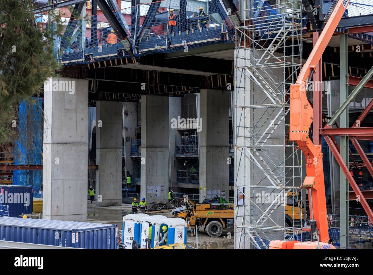 Details of the works on the new FC Barcelona stadium at Spotify Camp ...